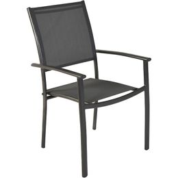Merxx Gartensessel &raquo;&raquo;Milano&laquo;&laquo; Set, 2 Stk. tlg. stapelbar grau Aluminium;Textilbespannung, 100% Polyester mit Polyvinylchloridbeschichtung B/H/T: 57cm 