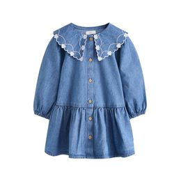next Kleid M&auml;dchen Gr&ouml;&szlig;e 74 blue denim / wei&szlig;