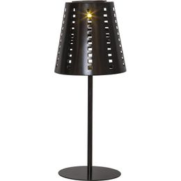 Parforce Traditional Hunting LED Solarleuchte &raquo;Solarlampe Sola&laquo; LED-Board 1 Stk. Warmwei&szlig; Solar-Tischlampe, dekoratives Ausstanzungsmuster, D&auml;mmerungssensor schwarz 1, &Oslash; 15cm H: 