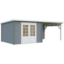 Palmako Gartenhaus &raquo;Ella&laquo; verschiedene Farben grau Massivholz ohne Fu&szlig;boden, ohne Dacheindeckung