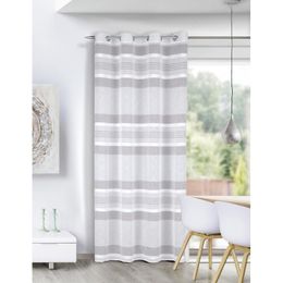 HOMING Vorhang &raquo;Kaia&laquo; &Ouml;sen 1 Stk. tlg. Fertigschal beige Polyester 245cm, &Ouml;sen, 135cm