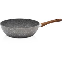 Kr&uuml;ger Bratpfanne &raquo;Nevada&laquo; Aluminium 1 Stk. tlg. f&uuml;r Induktions-Kochfelder geeignet grau &Oslash; 28cm + H&ouml;he 7,5cm
