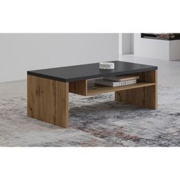 OTTO home Couchtisch &raquo;Cross, Breite 120 cm, moderner Sofatisch f&uuml;r Wohnzimmer&laquo; Tisch mit offenem Fachboden braun B/H/T: 120cm x 45cm x 60cm, wotan 