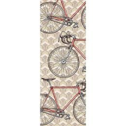 ARCHITECTS PAPER Fototapete &raquo;Retro Racing&laquo; Grafik Tapete Fahrrad Fototapete Fahrr&auml;der Panel 1,00m x 2,80m Natur rot Vlies B/L: 1m x 2,8m