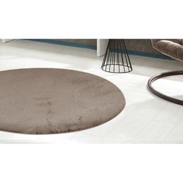 Padiro Teppich &raquo;Rabbit Light 525&laquo; rund 26 mm H&ouml;he grau Polyester &Oslash; 120cm 1 Stk., 26mm, &Oslash; 120cm