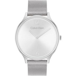 Calvin Klein Damen Quarzuhr &raquo;TIMELESS 2H&laquo; Armbanduhr, Damenuhr, Mineralglas, Edelstahlarmband silber Einheitsgr&ouml;&szlig;e
