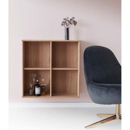 Regal &raquo;Mistral, Hochwertig H&auml;ngeregal, Wandregal, Verstellbar Einlegeb&ouml;den&laquo; B:70 cm, T:27 cm, anpassungsbar Designm&ouml;bel wei&szlig; B/H/T: 70cm x 70cm x 27cm