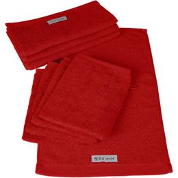 Ross Handtuch Set &raquo;Sinfonie&laquo; Set beinhaltet G&auml;stet&uuml;cher und Waschhandschuhe rot Obermaterial: 100% Baumwolle Einheitsgr&ouml;&szlig;e