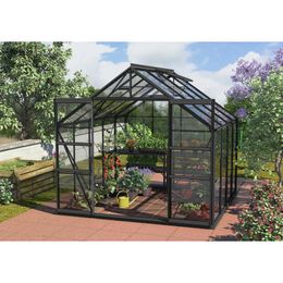 Vitavia Gew&auml;chshaus &raquo;Mars 6700&laquo; Alu-Profile, 3 mm Sicherheitsglas schwarz B/H/T: 257cm x 231,8cm x 258cm