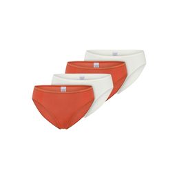 Schiesser Tai-Slip ' Modal Essentials ' Damen Gr&ouml;&szlig;e M/L orange / wei&szlig;