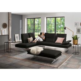 W.Schillig Ecksofa &raquo;broadway, Designsofa, mit tollem Sitzkomfort, L-Form&laquo; Sitztiefenverstellung, Kopfteil- & Seitenteilverstellung, Breite 284cm 