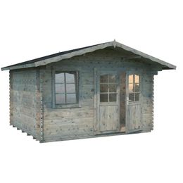 Palmako Gartenhaus &raquo;Emma&laquo; 10,4 qm grau Massivholz Fu&szlig;boden im Gartenhaus, ohne Dacheindeckung