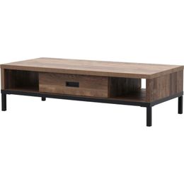 OMG Design Couchtisch &raquo;Stanley&laquo; 1 Stk. tlg. mit Schublade und Staur&auml;umen braun B/H/T: 120cm x 44cm x 60cm