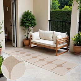Hanse Home Outdoorteppich &raquo;Bowen Wendeteppich&laquo; rechteckig 5 mm H&ouml;he L&auml;ufer, In und Outdoor, Flachgewebe, wetterfest, pflegeleicht, robust wei&szlig; 