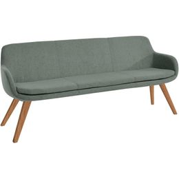 Musterring Essbank &raquo;Tavia&laquo; Stativgestell Wildeiche massiv ge&ouml;lt, Breite 180, 200 oder 220 cm blau 100% PES B/H/T: 180cm x 87cm x 66cm, Flachgewebe