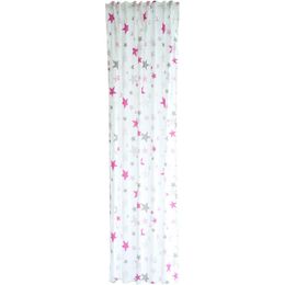HOMING Vorhang &raquo;Stars&laquo; verdeckte Schlaufen 1 Stk. tlg. blickdicht, Kinderzimmer, Sterne, Babyzimmer rosa Baumwolle 175cm, verdeckte Schlaufen, 140cm