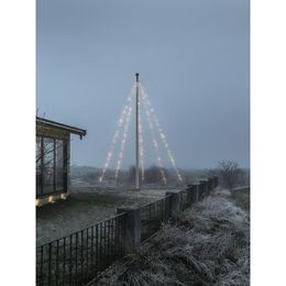 Konstsmide LED-Baummantel &raquo;Weihnachtsdeko aussen, Christbaumschmuck&laquo; 500 Stk.-flammig LED Fahnenmastbeleuchtung mit Ring, 5 Str&auml;nge &agrave; 100 gefrostete 