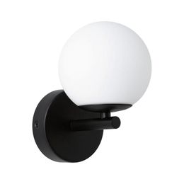 Paulmann LED Wandleuchte &raquo;Selection Bathroom Gove IP44 5W 3000K Satin, Glas/Metall&laquo; 1 Stk. Warmwei&szlig; schwarz 1, H: 18,5cm, 1 Stk.