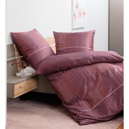 Janine Bettw&auml;sche &raquo;Mako-Satin98125 06&laquo; mit Reissverschluss orange Mako-Satin, Obermaterial: 100% Baumwolle B/L: 135cm x 200cm, 1 Stk., 1 Stk., Mako-Satin, B/