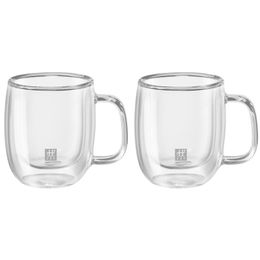 Zwilling Espressoglas &raquo;Sorrento Plus&laquo; Doppelwandig, Borosilikatglas, 2-tlg., je 80 ml transparent Borosilikatglas 7cm, 80ml, 2 Stk.