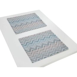 WIRTH Platzset &raquo;BENEWITZ&laquo; blau Obermaterial: 90% Polyester, 10% Baumwolle B/L: 40cm x 35cm, 2 Stk., Baumwolle Polyester, eckig