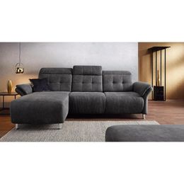 Home Affaire Hocker &raquo;Manhattan&laquo; in drei Bezugsqualit&auml;ten grau Struktur (100% Polyester);Flachgewebe (90% Polyester, 10% Polyamid);Luxus-Microfaser (