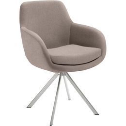 Musterring Esszimmerstuhl &raquo;Tavia&laquo; (Set) 2 Stk.Stativgestell Edelstahl, wahlweise mit Drehfunktion, diverse Farben blau B/H/T: 62cm x 86cm x 66cm, 2 Stk., 