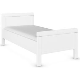 Rauch Bett &raquo;Bett Einzelbett Stollenbett EVELYN&laquo; in Komforth&ouml;he aus Holzwerkstoff in elegantem Stil MADE IN GERMANY wei&szlig; Liegefl&auml;che L&auml;nge B: 200cm x 