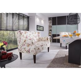 Home Affaire 2-Sitzer &raquo;Moro K&uuml;chensofa, bequem, Federkern, Breite 154cm&laquo; bunt Luxus-Microfaser LUGANO (100% Polyester);Druckstoff Blume (50% Polyester