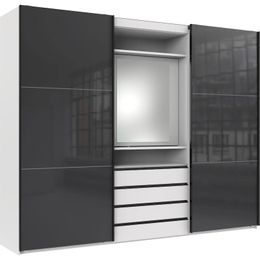 wimex Schwebet&uuml;renschrank &raquo;Magic by fresh to go&laquo; mit drehbarer Spiegelt&uuml;r wei&szlig; B/H/T: 300cm x 236cm x 65cm, Schubladen: 4 Stk. T&uuml;ren: 2 Stk. Griffleisten 