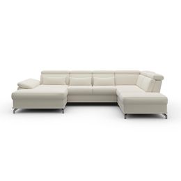 Sit & More sit&more Wohnlandschaft &raquo;Cabrio U-Form, B: 359 cm, mit Sitztiefen-, Arm- & Kopfteilverstellung&laquo; 3 Nierenkissen, Federkern, optional Schlaffunktion und