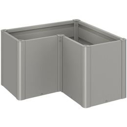 BioHort Hochbeet &raquo;BELVEDERE L-Form midi 1, verschiedene Farben&laquo; 102x102x61 cm, extrem langlebig, aus Metall grau Stahl B/H/T: 103,1cm x 61cm x 103,1cm