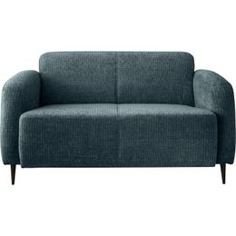 Home Affaire 2-Sitzer &raquo;Marone bequem, Breite 140cm, f&uuml;r kleine R&auml;ume geeignet, bodenfrei&laquo; blau 100% Polyester B/H/T: 140cm x 76cm x 90cm, Velours, 2-
