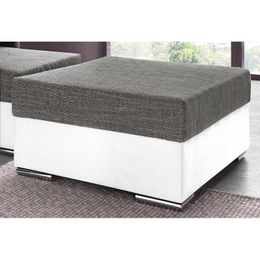 Collection AB Hocker &raquo;John, B: 100 cm&laquo; optional Federkernpolsterung grau Struktur (100% Polyester);Kunstleder SOFTLUX / Struktur (80% Polyester; 20% 