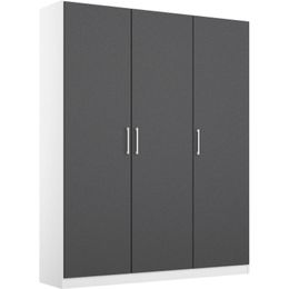 Rauch Dreht&uuml;renschrank &raquo;Kleiderschrank Schrank Garderobe W&auml;scheschrank COSMO&laquo; mit zus&auml;tzlichen Einlegeb&ouml;den, Metallgriffe in Wei&szlig; MADE IN GERMANY wei&szlig;