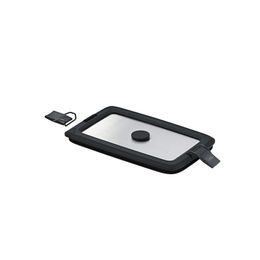 R&ouml;sle R&Ouml;SLE Deckel &raquo;Edelstahldeckel FLEXX 2GO 0,6 L eckig mit Clips&laquo; Deckel f&uuml;r 0,6 L Dose FLEXX 2GO schwarz Edelstahl 18/10, Silikon B/H/L: 11,7cm x 1,5cm 