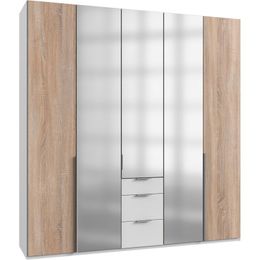 wimex Kleiderschrank &raquo;New York&laquo; mit Spiegelt&uuml;r wei&szlig; B/H/T: 225cm x 236cm x 58cm, Schubladen: 3 Stk. T&uuml;ren: 5 Stk.