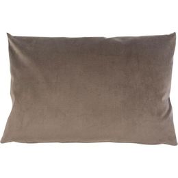 G&ouml;zze Dekokissen &raquo;Duval&laquo; mit Rei&szlig;verschluss, Kissenh&uuml;le ohne F&uuml;llung, 2 St&uuml;ck grau Polyester B/L: 60cm x 40cm, 2 Stk.