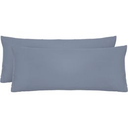 Biberna Kissenbezug &raquo;Michi Feinjersey mit Rei&szlig;verschluss&laquo; verschiedene Gr&ouml;&szlig;en, Feinjersey Kissenh&uuml;lle aus 100% Baumwolle blau Feinjersey, Obermaterial: 100% 