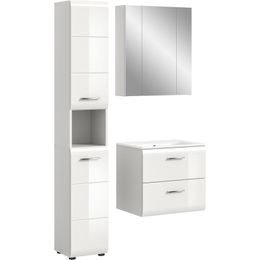 Welltime Badezimmer-Set Set, 4 Stk. tlg. wei&szlig; Holzwerkstoff, MDF B/H/T: 105cmcm x 185cmcm x 46cmcm