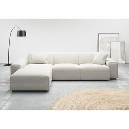 Home Affaire Ecksofa &raquo;Glimminge auch in Breitcord, Feincord, Boucl&eacute; + Easy care-Bezug&laquo; L-Form, Breite 294, Zierkissen wei&szlig; 12% Polyaxryl, 88% 