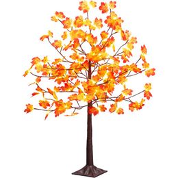 Bonetti LED Baum &raquo;Weihnachtsdeko&laquo; 1 Stk. Warmwei&szlig; Beleuchteter Deko-Herbstbaum mit Ahornbl&auml;ttern beige 96, H: 120cm, 1 Stk.