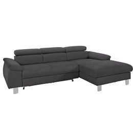 COTTA Ecksofa &raquo;Komaris L-Form, B: 244 cm&laquo; mit Kopfteilverstellung, optional Schlaffunktion, Bettkasten & Licht Microfaser PRIMABELLE (100% Polyester);