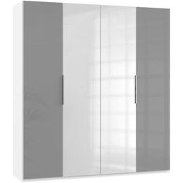 wimex Kleiderschrank &raquo;Level by fresh to go&laquo; mit Glas- und Spiegelt&uuml;ren wei&szlig; B/H/T: 200cm x 216cm x 58cm, T&uuml;ren: 4 Stk.