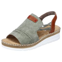Rieker Sandals female size 40 Auburn / mottled green / White
