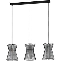 Eglo H&auml;ngeleuchte &raquo;MASETA&laquo; E27 1 Stk. H&auml;ngeleuchte aus Stahl - exkl. E27 - 40W schwarz &Oslash; 22,5cm H: 110cm, 1 Stk.