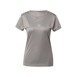 MOROTAI Funktionsshirt 'Naka' Damen Gr&ouml;&szlig;e XS silbergrau / wei&szlig;