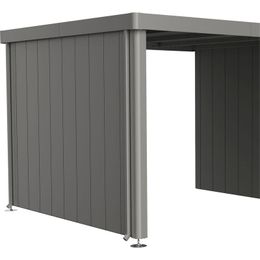 BioHort Ger&auml;tehaus-Seitenwand f&uuml;r Seitendach von Neo 3A-3D grau Stahlblech B/H/T: 259cm x 200cm x 4,3cm