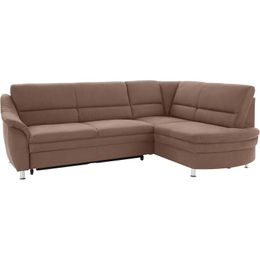 Sit & More sit&more Ecksofa &raquo;Cardoso L-Form&laquo; mit Federkern, wahlweise mit Schlaffunktion und Schubkasten braun Luxus-Microfaser (90% Polyester, 10% Polyamid);