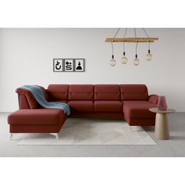 Sit & More sit&more Wohnlandschaft &raquo;Sinatra U-Form&laquo; optional mit Kopfteilverstellung und Armteilfunktion etc. rot 100% Polyester B/H/T: 326cm x 85cm x 220cm, 